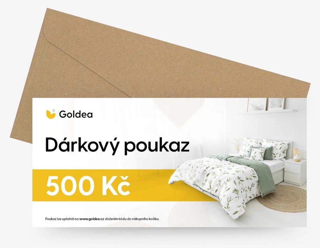 Goldea dárkový tištěný poukaz v hodnotě 500 kč 500 Kč