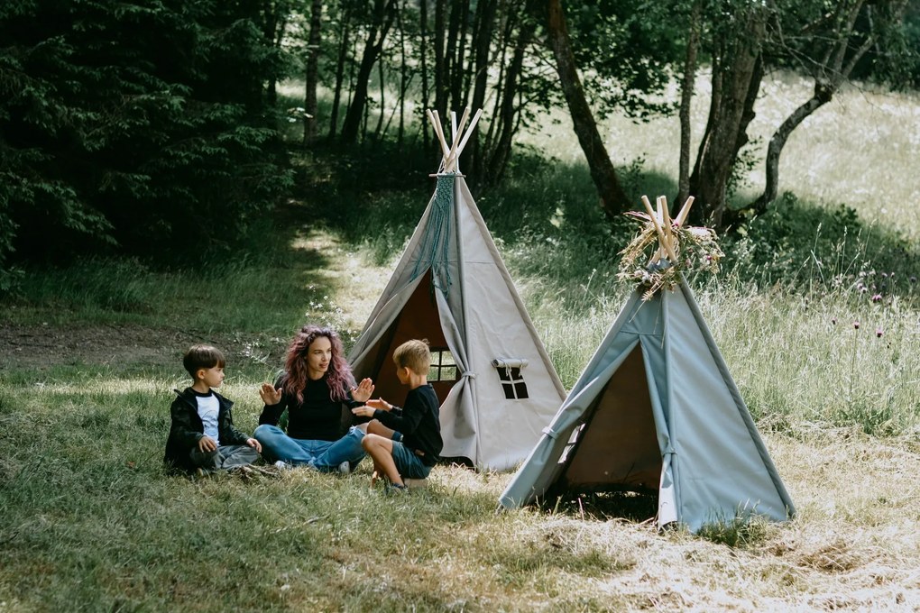 Vigvam design Venkovní Teepee Wild Child, Sand - PĚTIÚHELNÍKOVÉ BEZ DOPLŇKŮ