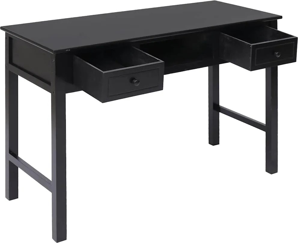Psací stůl černý 110 x 45 x 76 cm dřevo 284158