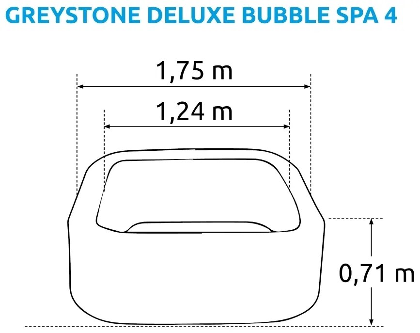 Marimex | Vířivý bazén Pure Spa Greystone Deluxe Bubble Spa 4 NP + výhodná sada příslušenství | 19900148