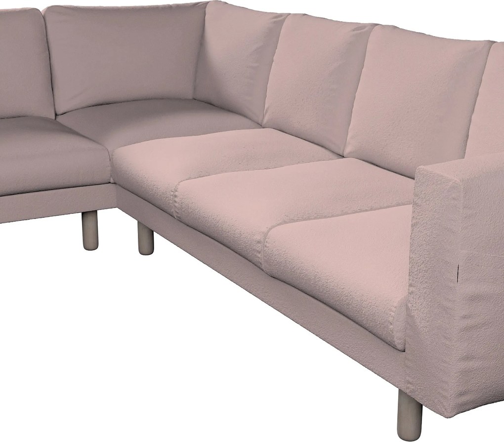 Potah na pohovku IKEA Norsborg rohová 5-místná barva růžová látka pletený vzor