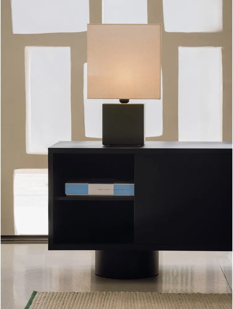 Černý TV stolek 160x48x42 cm Taro – noo.ma