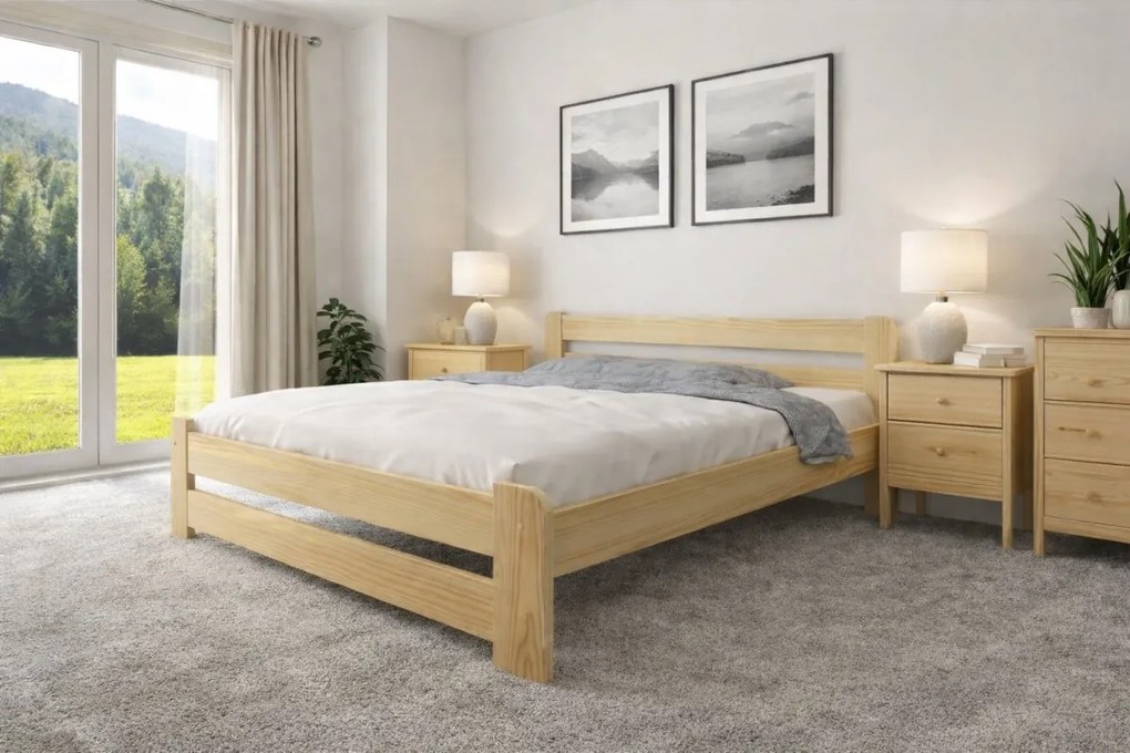 ComfortMatrace Postel z masivu borovice GABRIELA+rošt ZDARMA 90x200 cm
