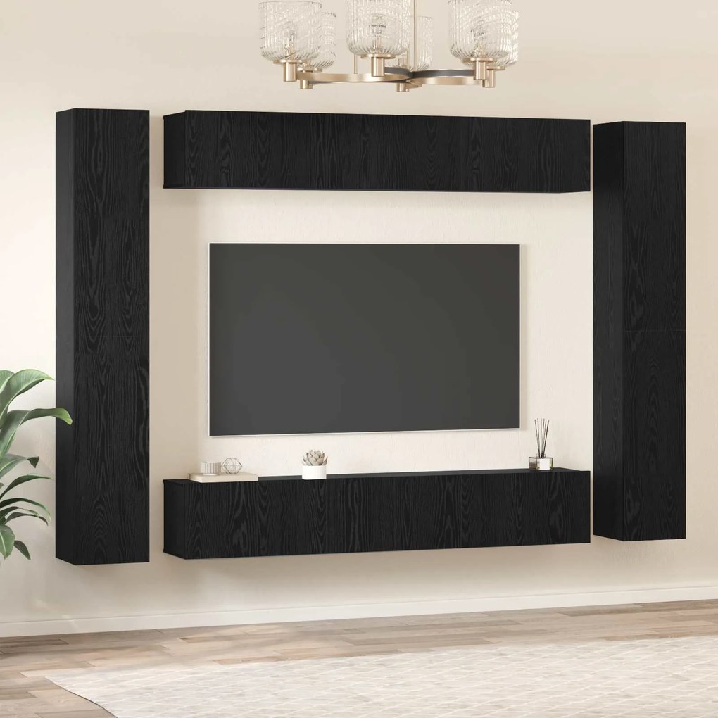 Sestava TV skříněk 10 ks Černý dub Kompozitní dřevo 3393151