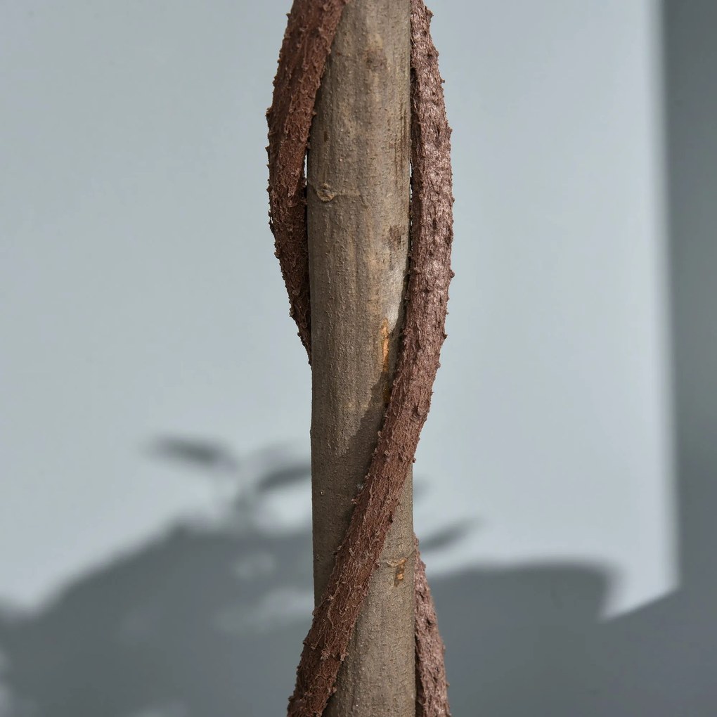 Sada 2 umělých vavřínových stromů Outsunny, 120 cm umělé rostliny v cementových květináčích, interiérové rostliny, umělé rostliny pro interiér a exte…