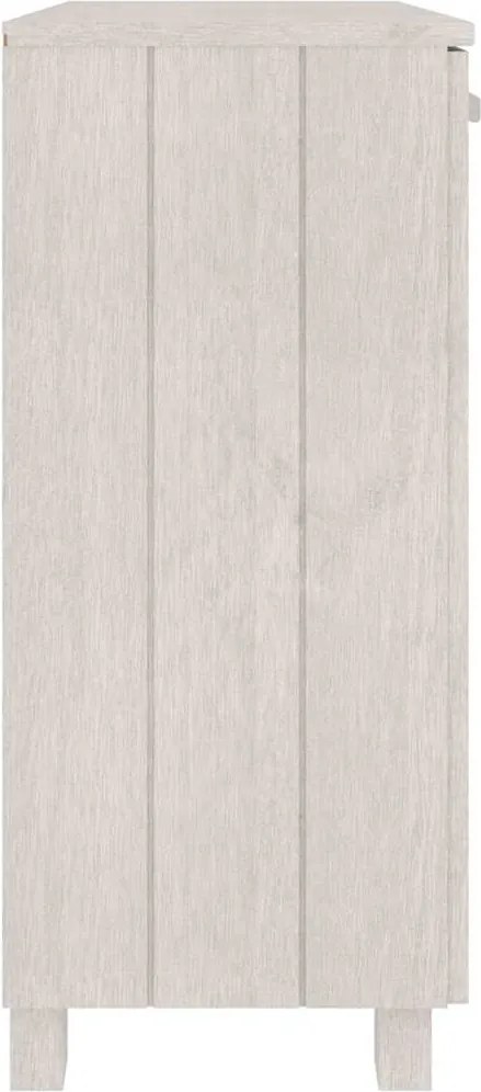 Příborník HAMAR bílý 85 x 35 x 80 cm masivní borovice 340493