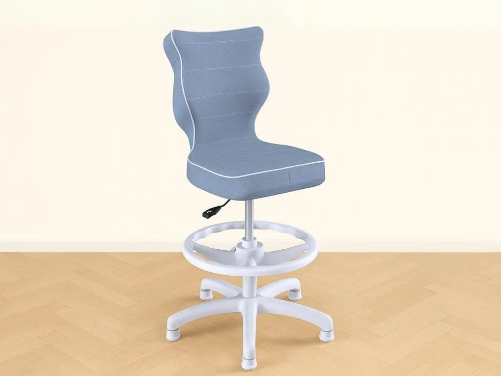 Benlemi Dětský rostoucí stůl STOLLY se dvěma výškami stolu + ergonomická židle MODRÁ Zvolte rozměr židle: dítě 119 - 142 cm (výška stolu 71 - 82 cm)