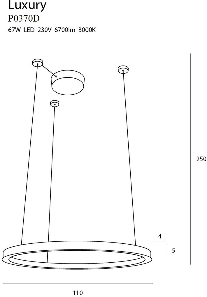 Maxlight Závěsné svítidlo Maxlight P0370D LUXURY 110 cm