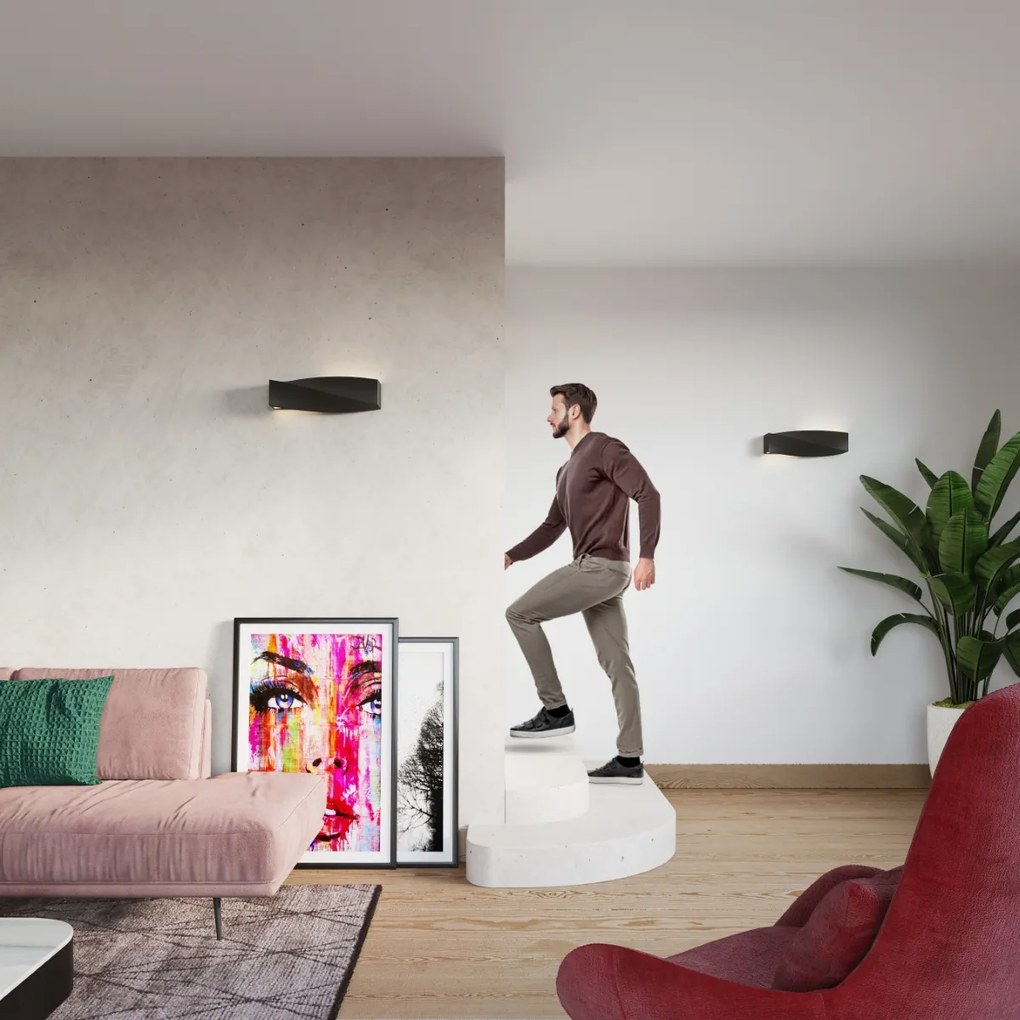 Sollux Lighting Nástěnné svítidlo keramické SIGMA Černá
