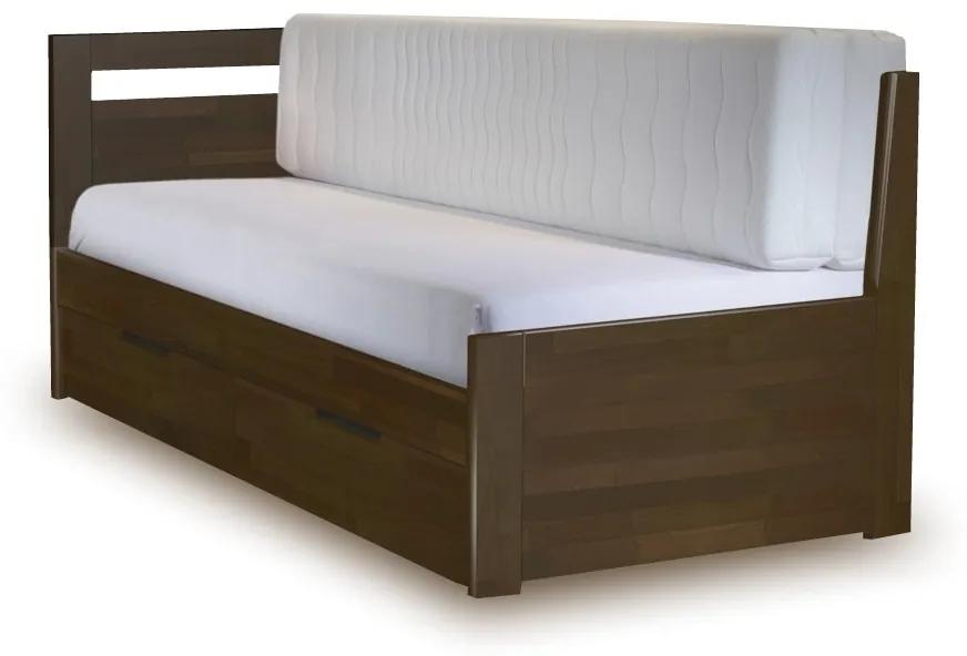 Rozkládací postel s úložným prostorem TANDEM KLASIK levá 90x200, buk BMB