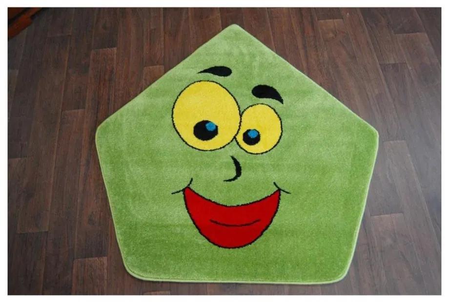 Dětský kusový koberec Domeček zelený 120cm