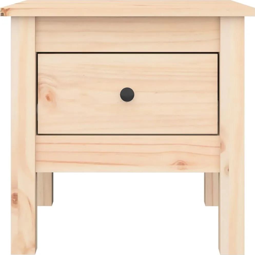 vidaXL Odkládací stolek 40 x 40 x 39 cm masivní borovice [813784] Barva: Bílá