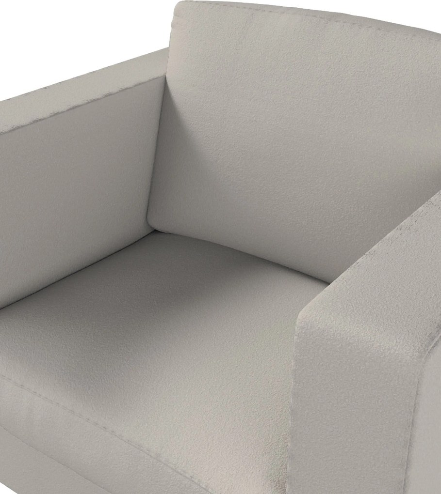 Potah na křesko IKEA Karlanda, krátký barva béžová látka pletený vzor