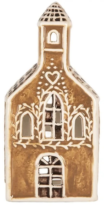 Perníková chaloupka na čajovou svíčku Gingerbread Cott - 8*7*17 cm