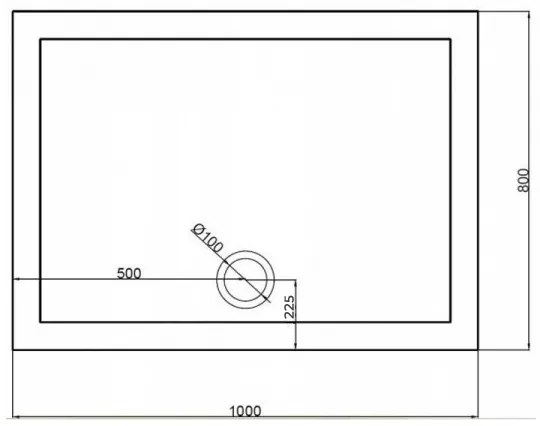 BPS-koupelny Obdélníkový sprchový kout HYD-OK12B 100x80 černý/transparent + vanička HYD-OSV-ST03A černá