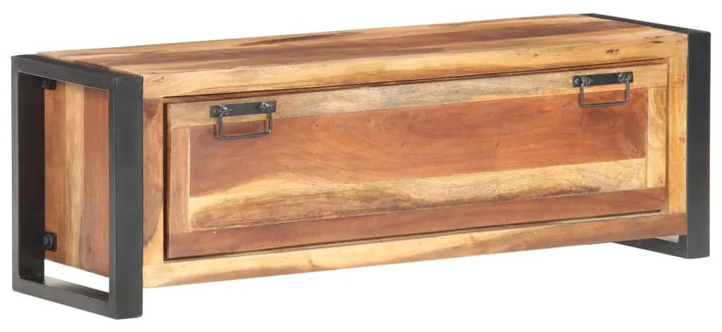 vidaXL Botník 120 x 35 x 40 cm masivní dřevo s sheeshamovým povrchem