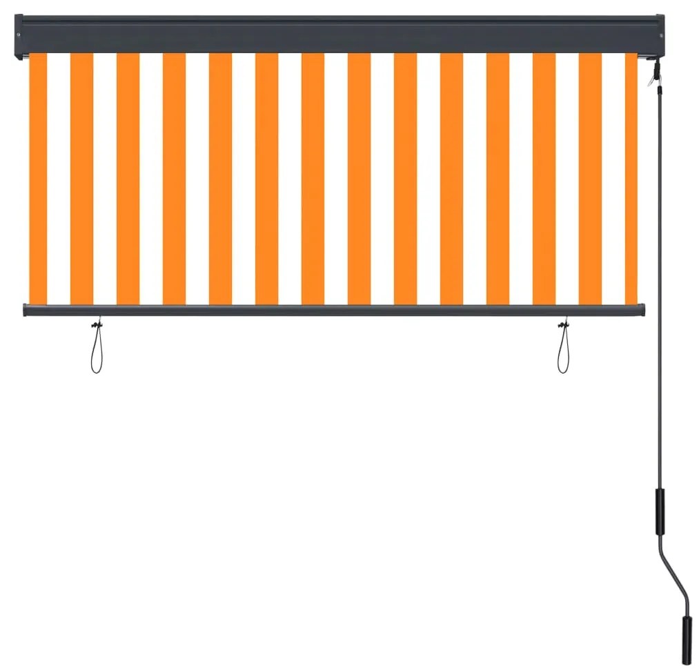 vidaXL Marketos Venkovní roleta 140 x 250 cm bílooranžová