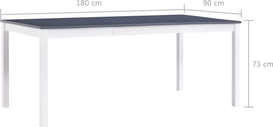 vidaXL Jídelní stůl 180 x 90 x 73 cm borové dřevo [283406] Barva: tmavě hnědá