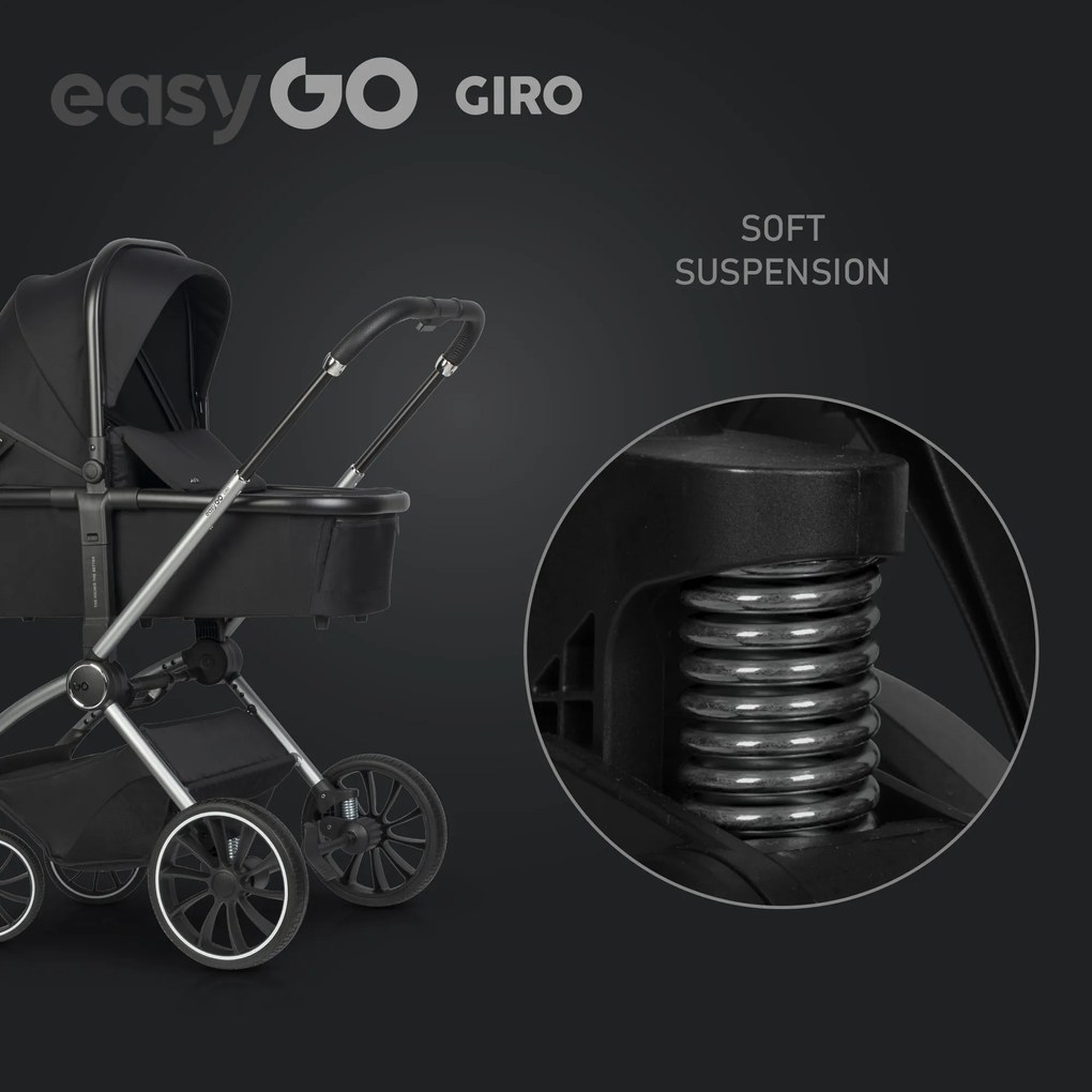 Kombinovaný kočárek EasyGo Giro 2v1 Ebony Black