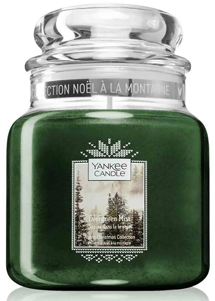 Yankee Candle Svíčka Yankee Candle 411g - Evergreen Mist, zelená barva, sklo, vosk