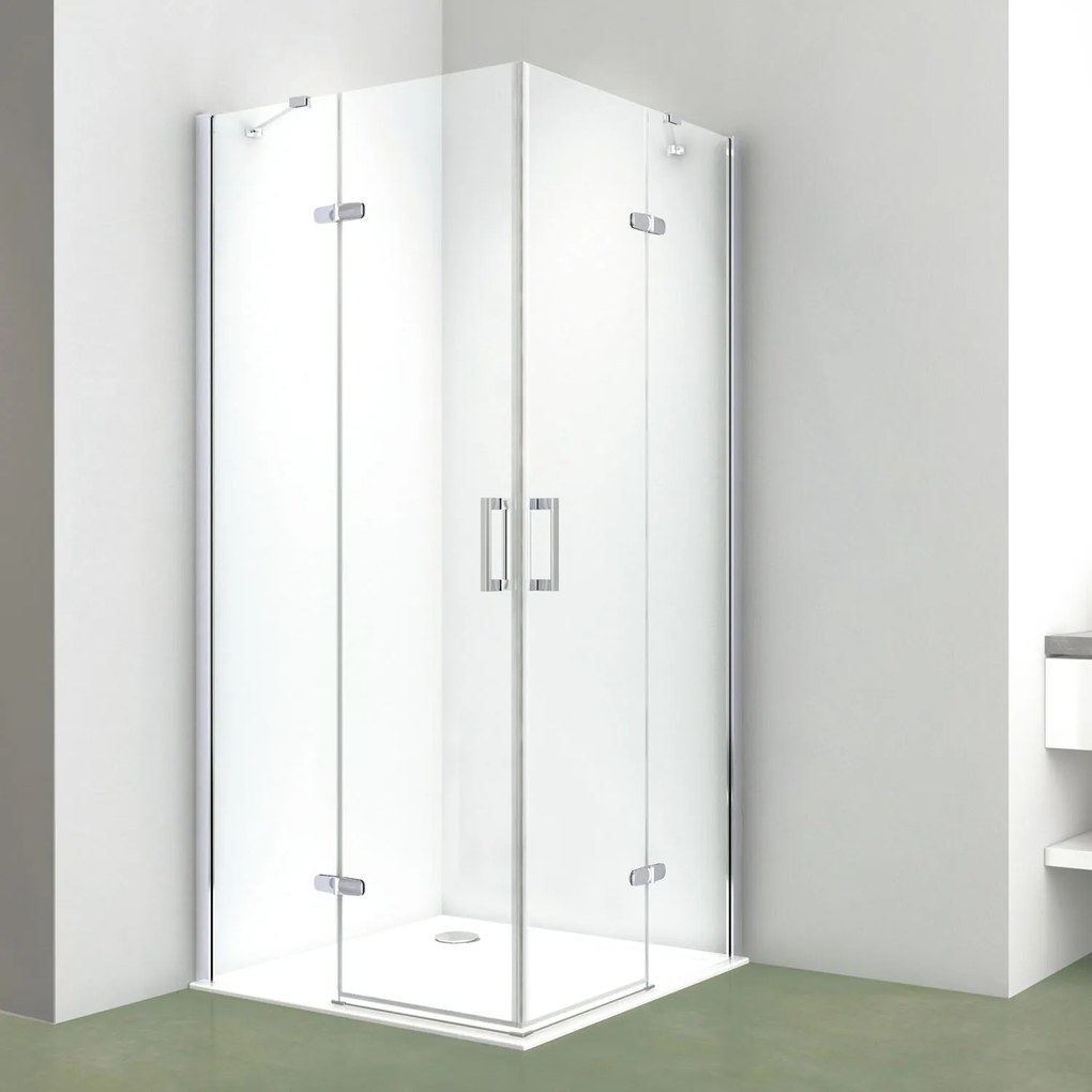 Novoterm Čtvercový sprchový kout NV-Flow 90x90 chrom/transparent - bez vaničky