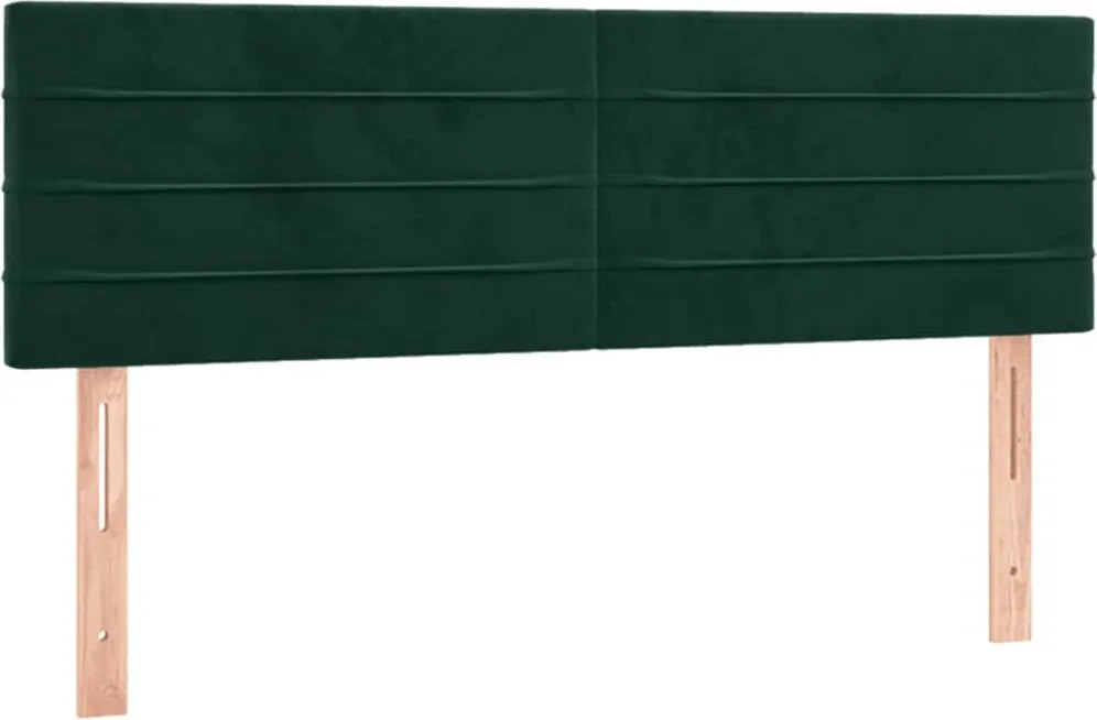 Box spring postel s matrací tmavě zelená 140x200 cm samet 3141368