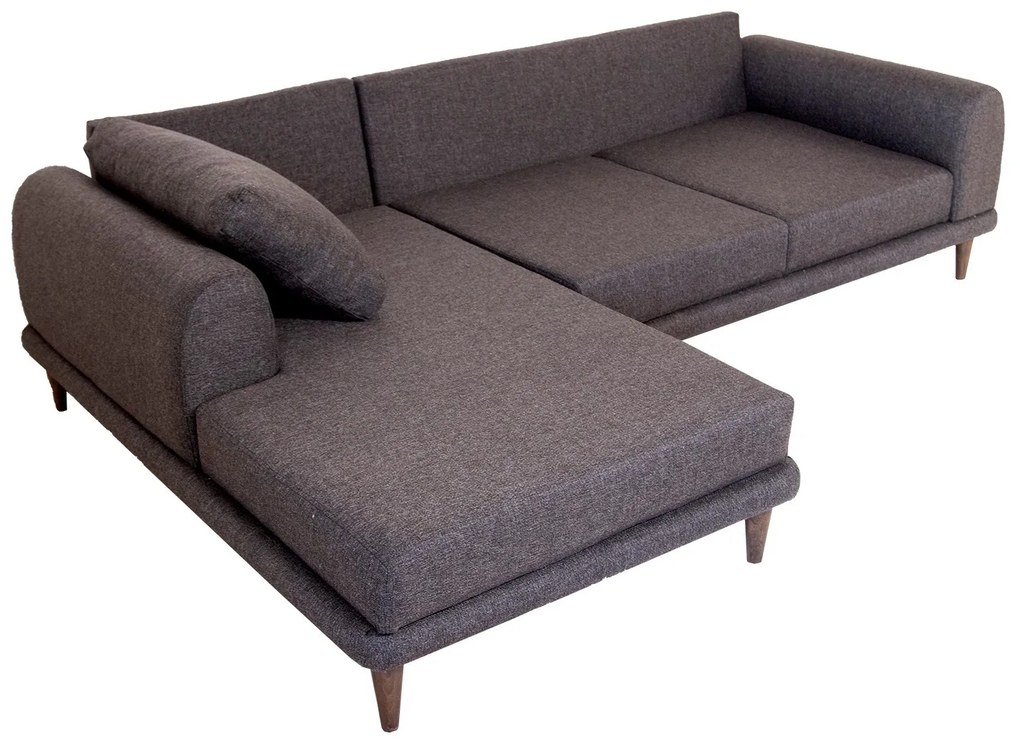 Hanah Home Čtyřmístná pohovka NERO antracitová levá 250 cm