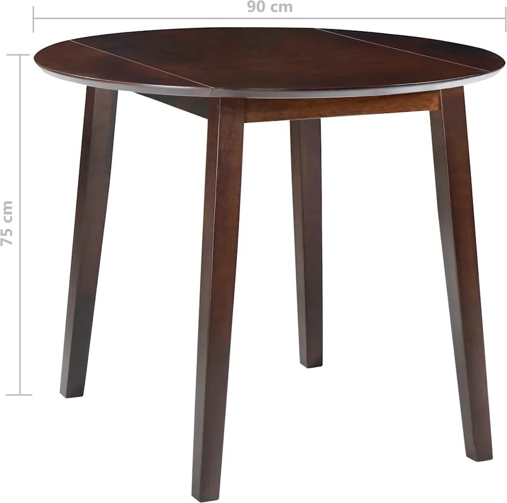 Rozkládací jídelní stůl kulatý MDF hnědý 245367