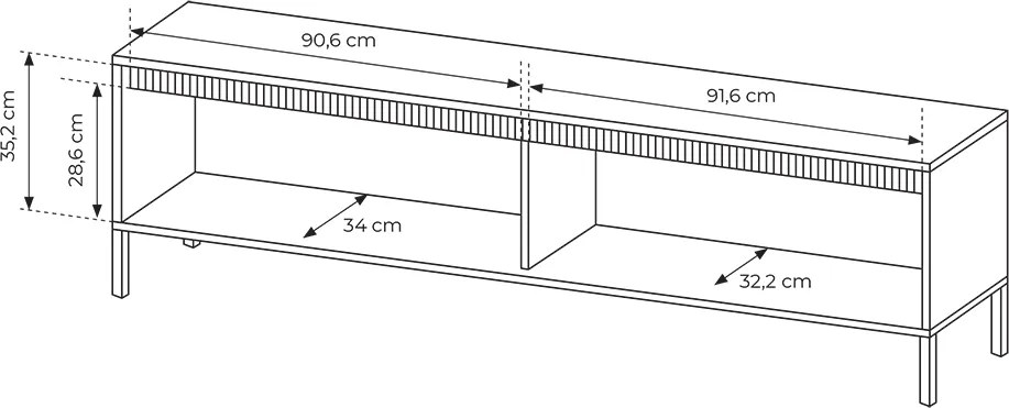 Obývací stěna SENSO F | 2 díly | 291 cm | černá