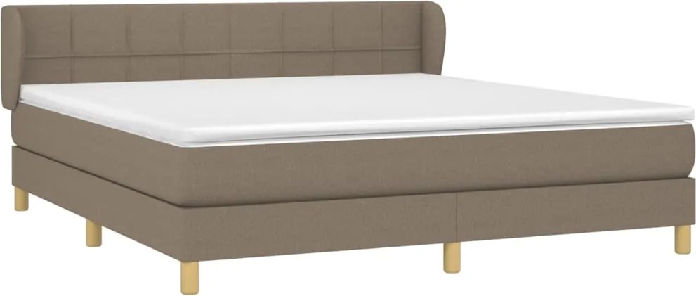 Box spring postel s matrací taupe 160x200 cm textil 3126817