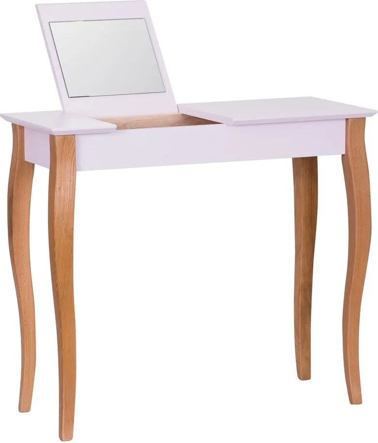 Růžový toaletní stolek se zrcadlem Ragaba Dressing Table, délka 85 cm