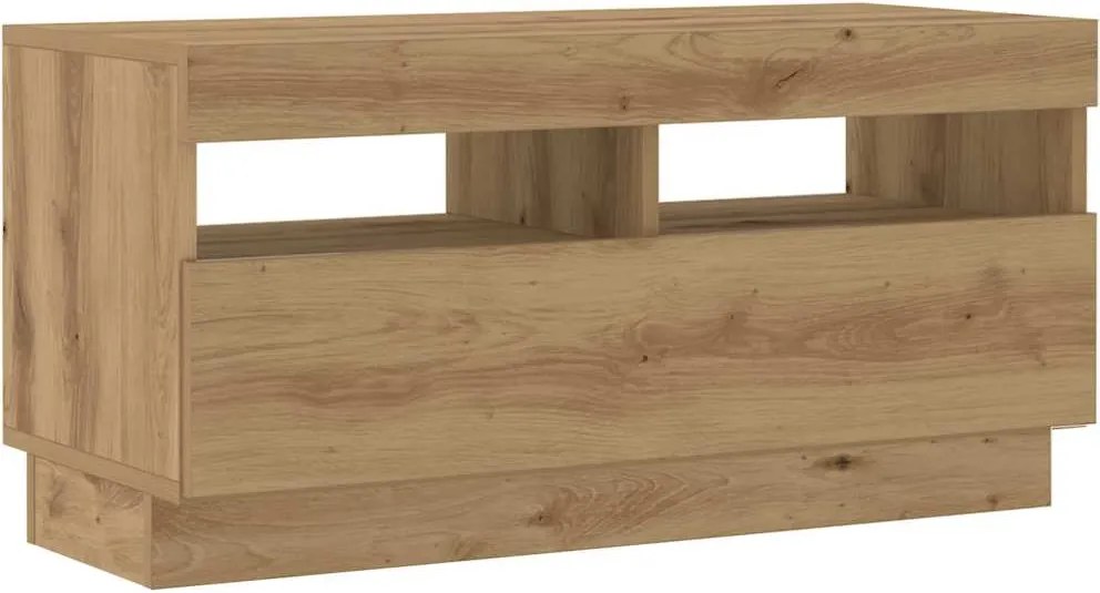 TV stolek s LED dub artisan 180x35x40 cm kompozitní dřevo 3329164