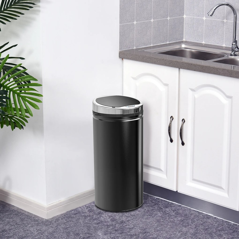 42 L Sensor Mülleimer, Automatischer Abfalleimer, Rostfreier Kücheneimer mit Infrarotsensor, für Küche, Esszimmer