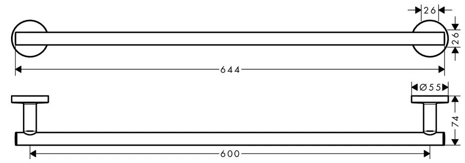 Hansgrohe Logis Universal - Držák na osušku, chrom 41716000