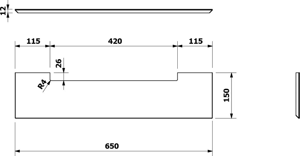 Sapho Sapho, VISO LED podsvícené kulaté zrcadlo průměr 60cm s policí, bílá mat, VS060-01