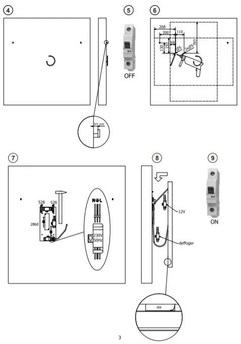 INTEDOOR Austin zrcadlo na hliníkovém rámu s LED osvětlením AU ZS 80