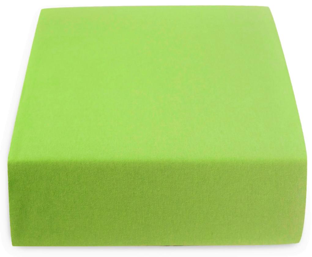 Jersey prostěradlo zelené 90x200 cm Gramáž (hustota vlákna): Lux (190 g/m2)