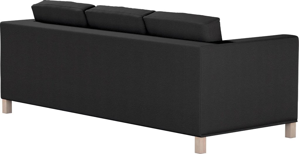 Potah na pohovku IKEA  Karlanda 3-místná nerozkládací, krátký barva černá látka pletený vzor
