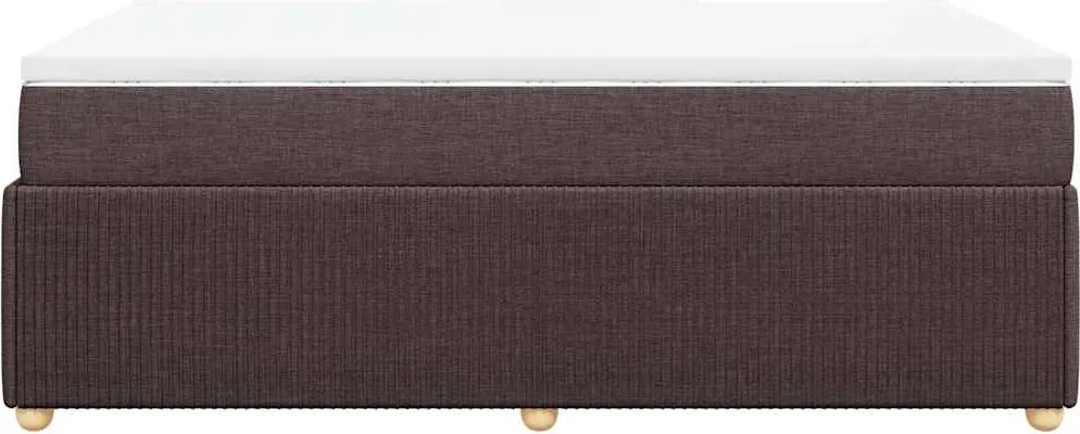 Box spring postel s matrací tmavě hnědá 120x200 cm textil 3285563