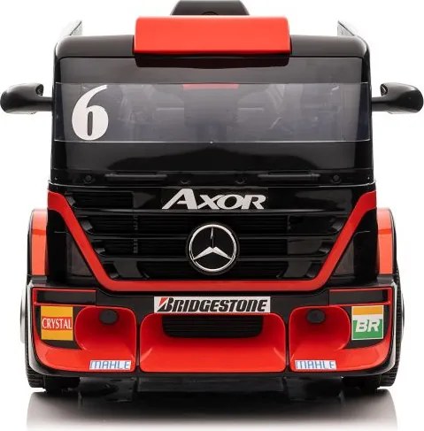 LEAN CARS Elektrické autíčko Mercedes s návěsem XMX622B, LCD, červené