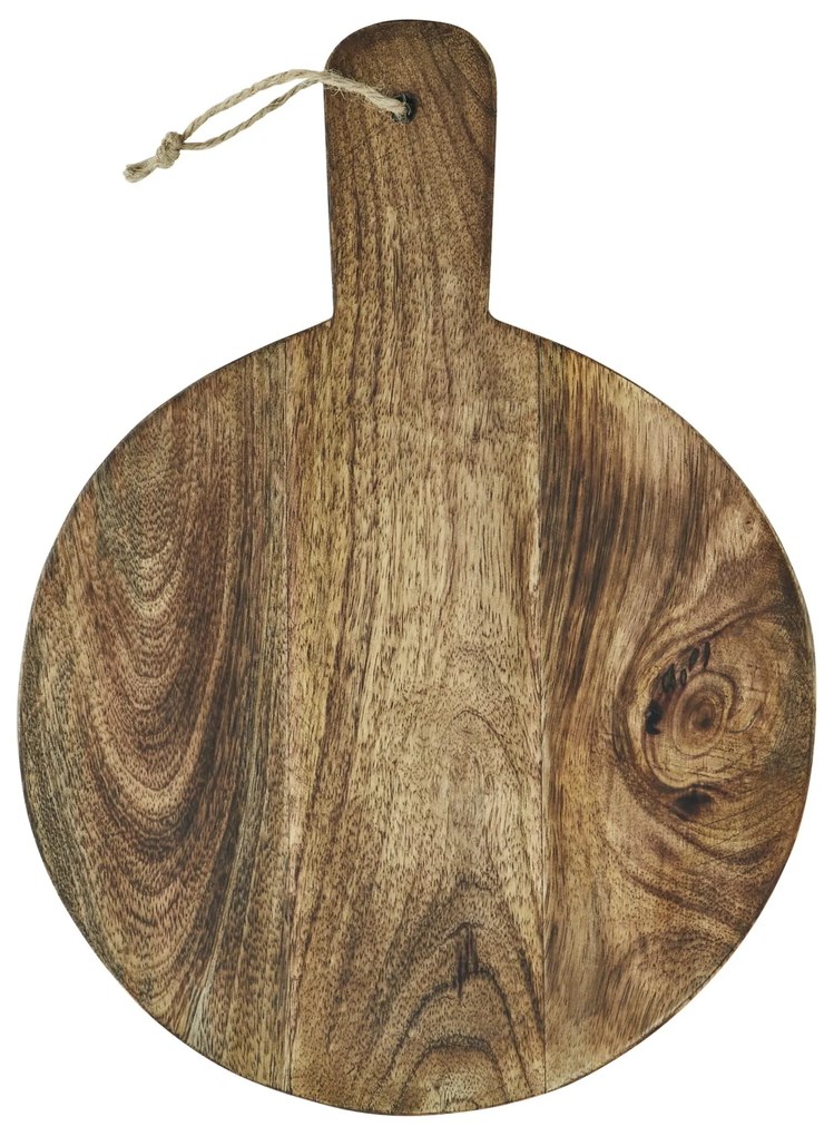 MADAM STOLTZ Prkénko z mangového dřeva Round Natural, přírodní barva, dřevo