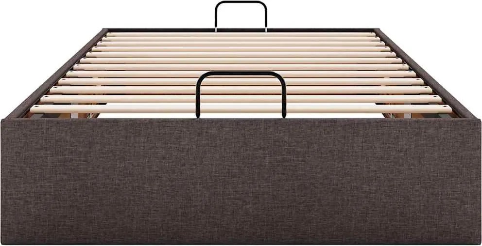 Osmanský rám postele bez matrací tmavě šedá 100x200 cm textil 3310857