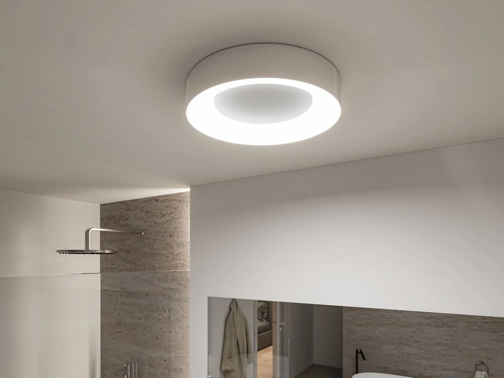 Paulmann 71095 Casca, koupelnové stropní svítidlo LED 23W White Switch, matný chrom, průměr 40cm, IP44