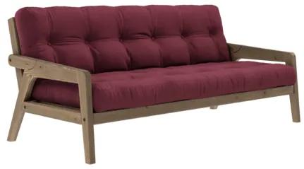 sofa GRAB by Karup - 100*200 cm carob (hnědá) + futon bordeaux 710
