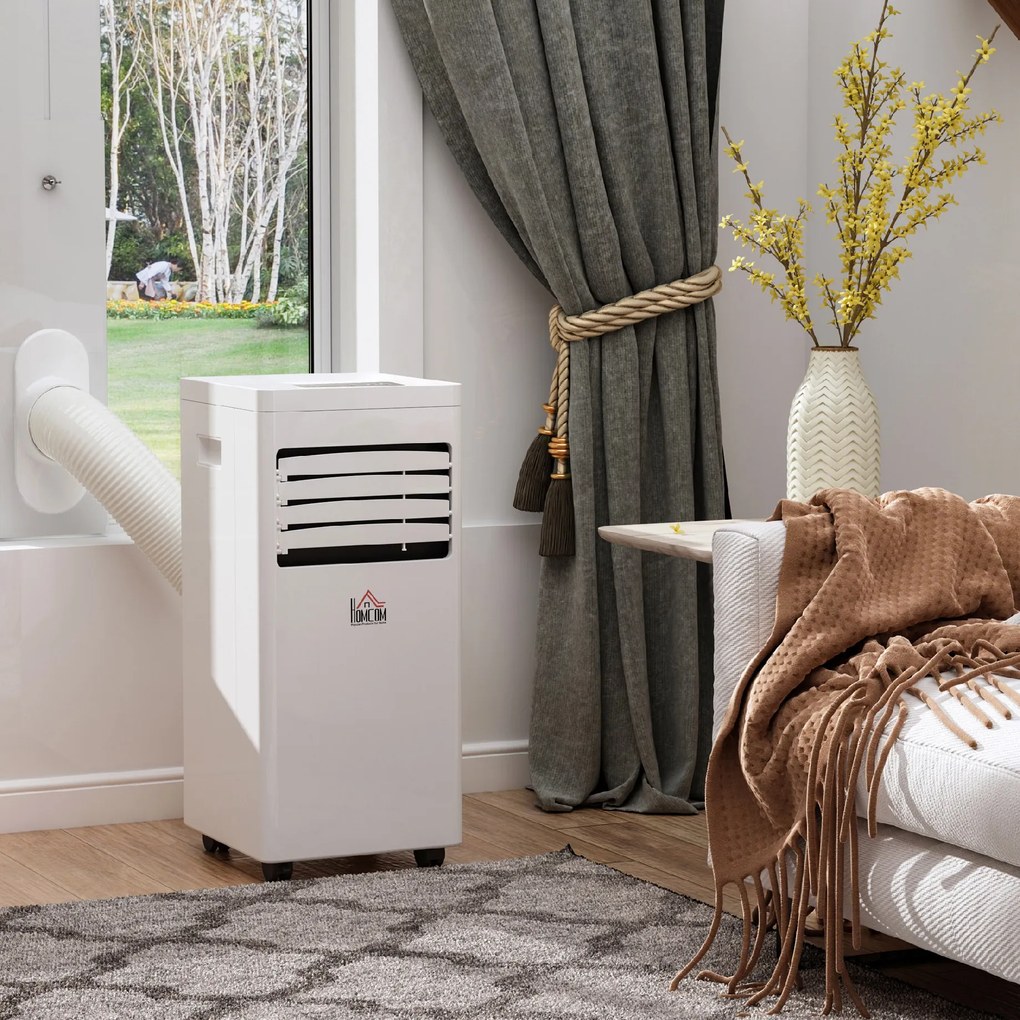 HOMCOM Mobilní klimatizace 21 kW Klimatizace 3 v 1 s 24hodinovým časovačem a 2 stupni rychlosti pro chlazení, odvlhčování a větrání | Aosom.de