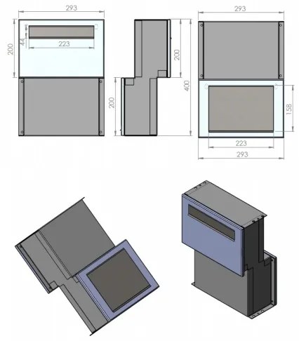 Poštovní schránka pro zazdění hl. 20 cm - NEREZ, bez zvonku, 1 x jmenovka