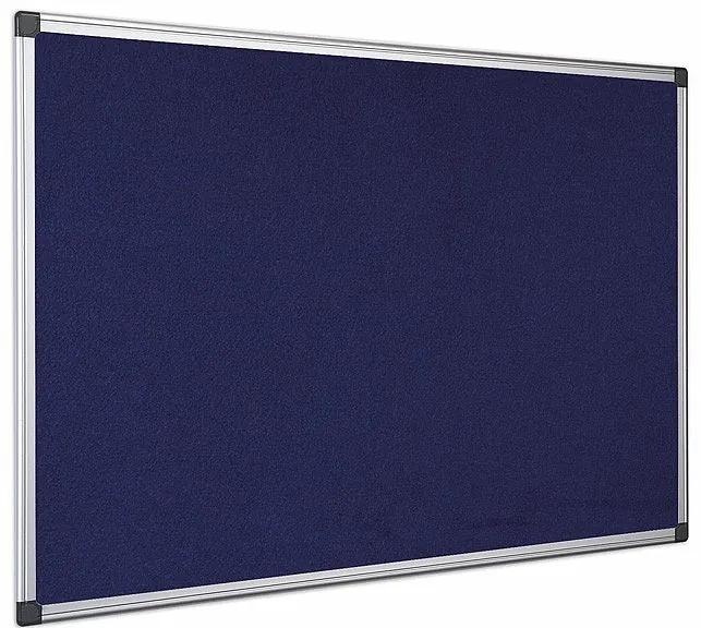 Textilní nástěnka AL rám 180 x 90 cm (modrá)