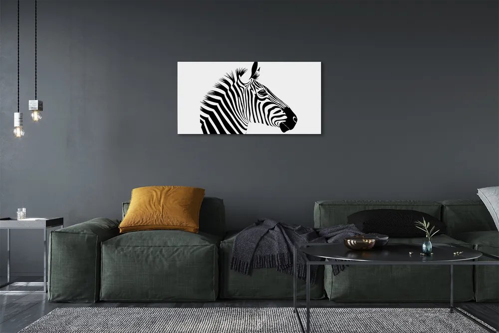 Obrazy na plátně Ilustrace zebra 125x50 cm