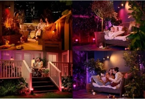 Venkovní spotové zemní/nástěnné svítidlo Philips Hue Lily 17415/30/P7 2200K-6500K RGB
