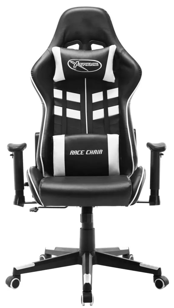 vidaXL Herní židle černá a bílá umělá kůže
